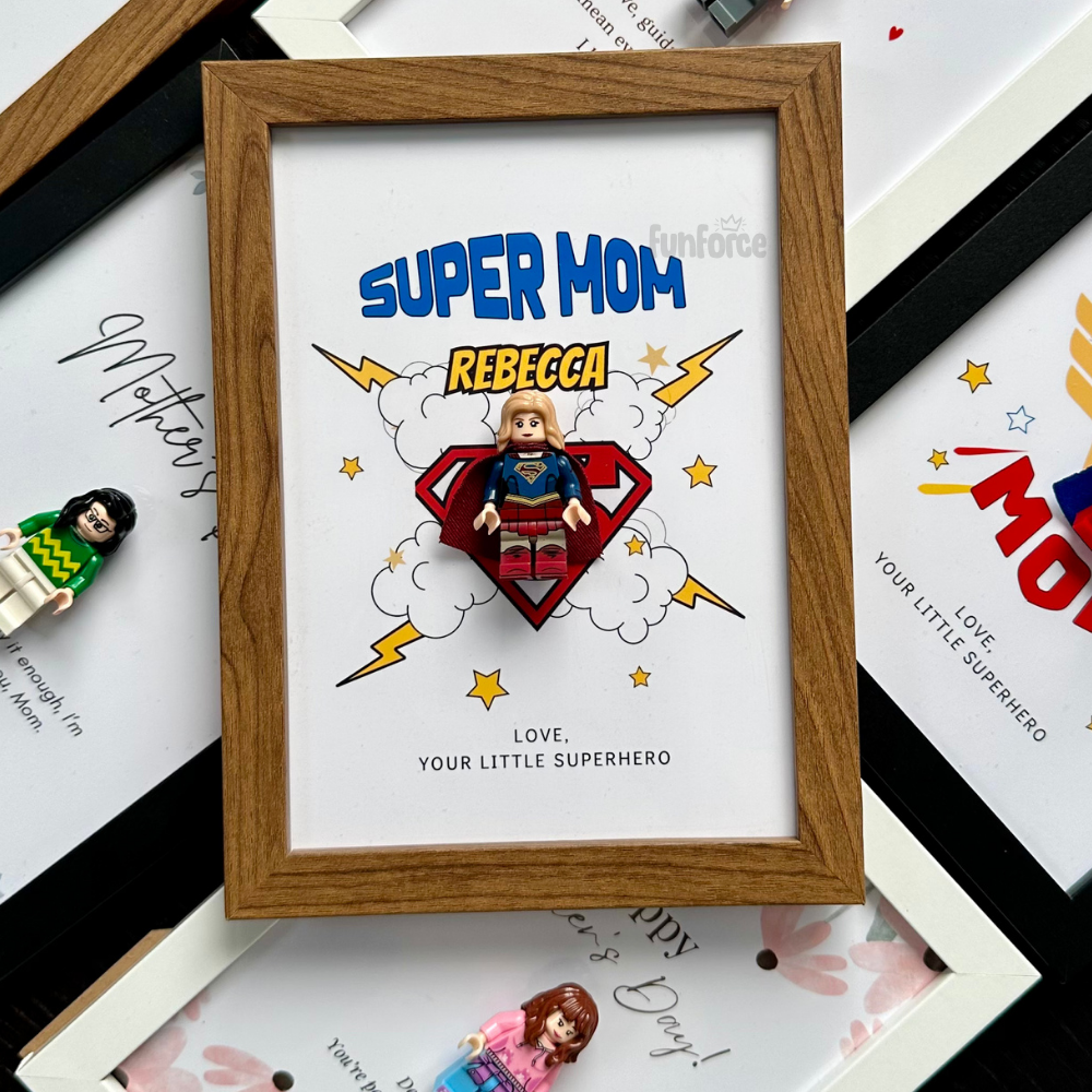 [Super Mom] Mother's Day Minifigure Photo Frame – Fun Force
