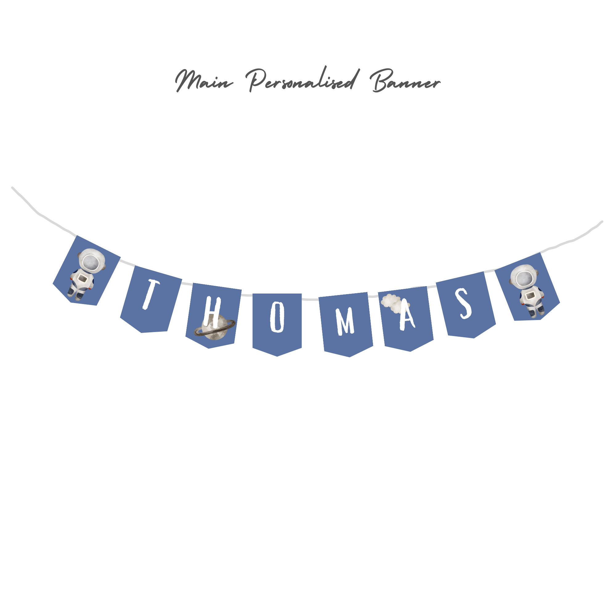 Personalized Space Theme Personalised Banner – Fun Force